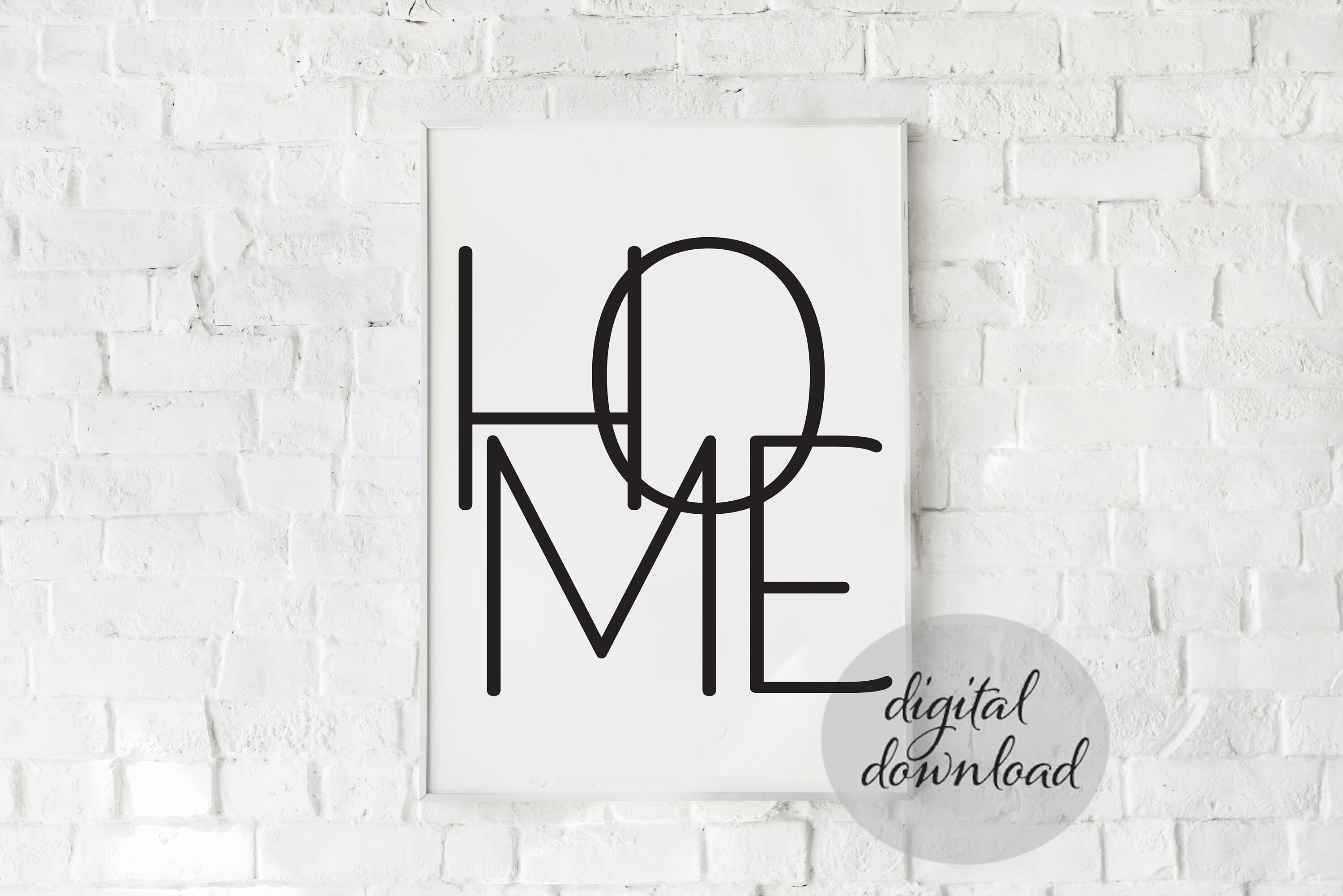 Home Typography Print DIGITAL DOWNLOAD, Various Sizes, Wall Decor, Text ...
