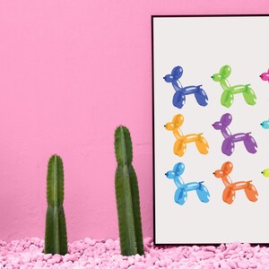Multicolor Balloon Animals PRINTABLE ART, Various Sizes, Nursery Art ...