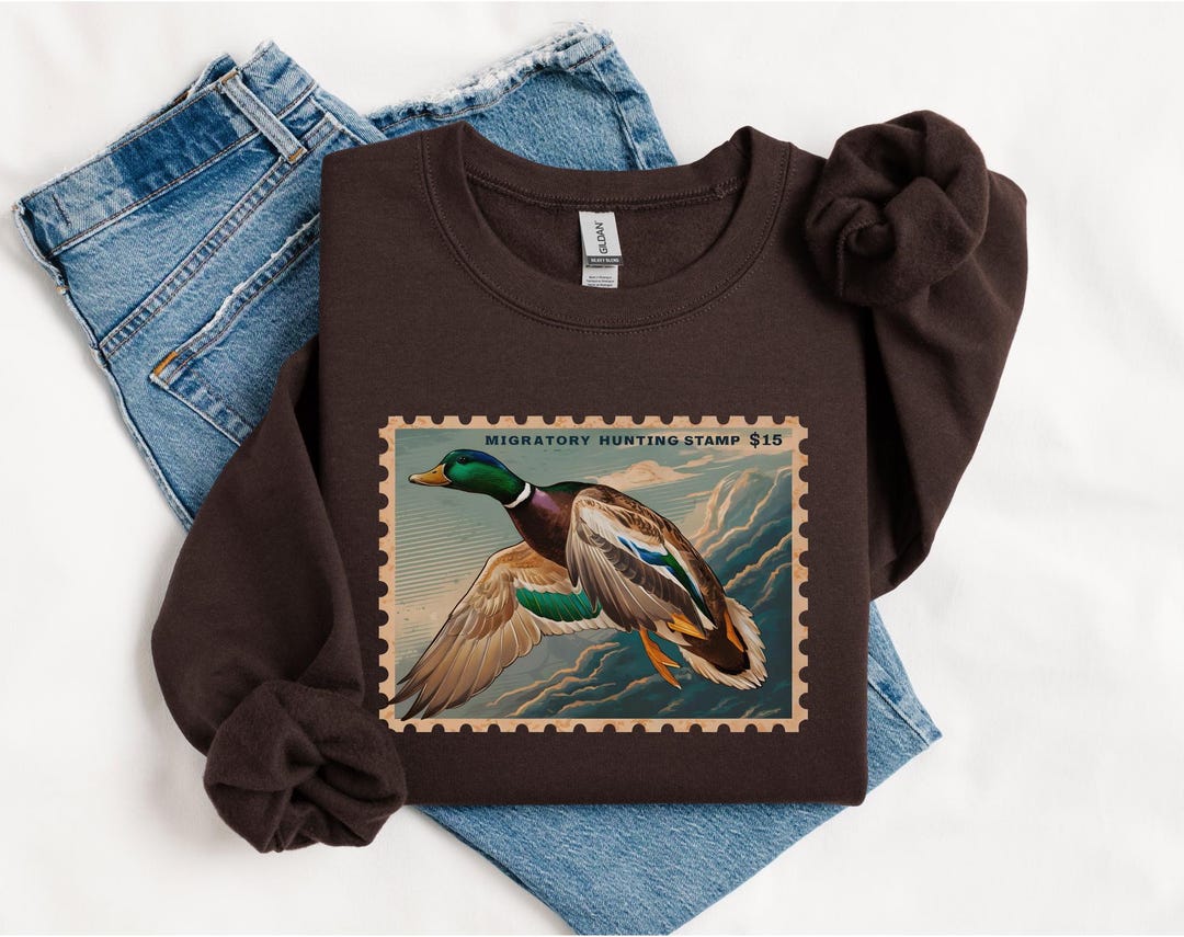 Duck Stamp Boyfriend Sweatshirt - Etsy