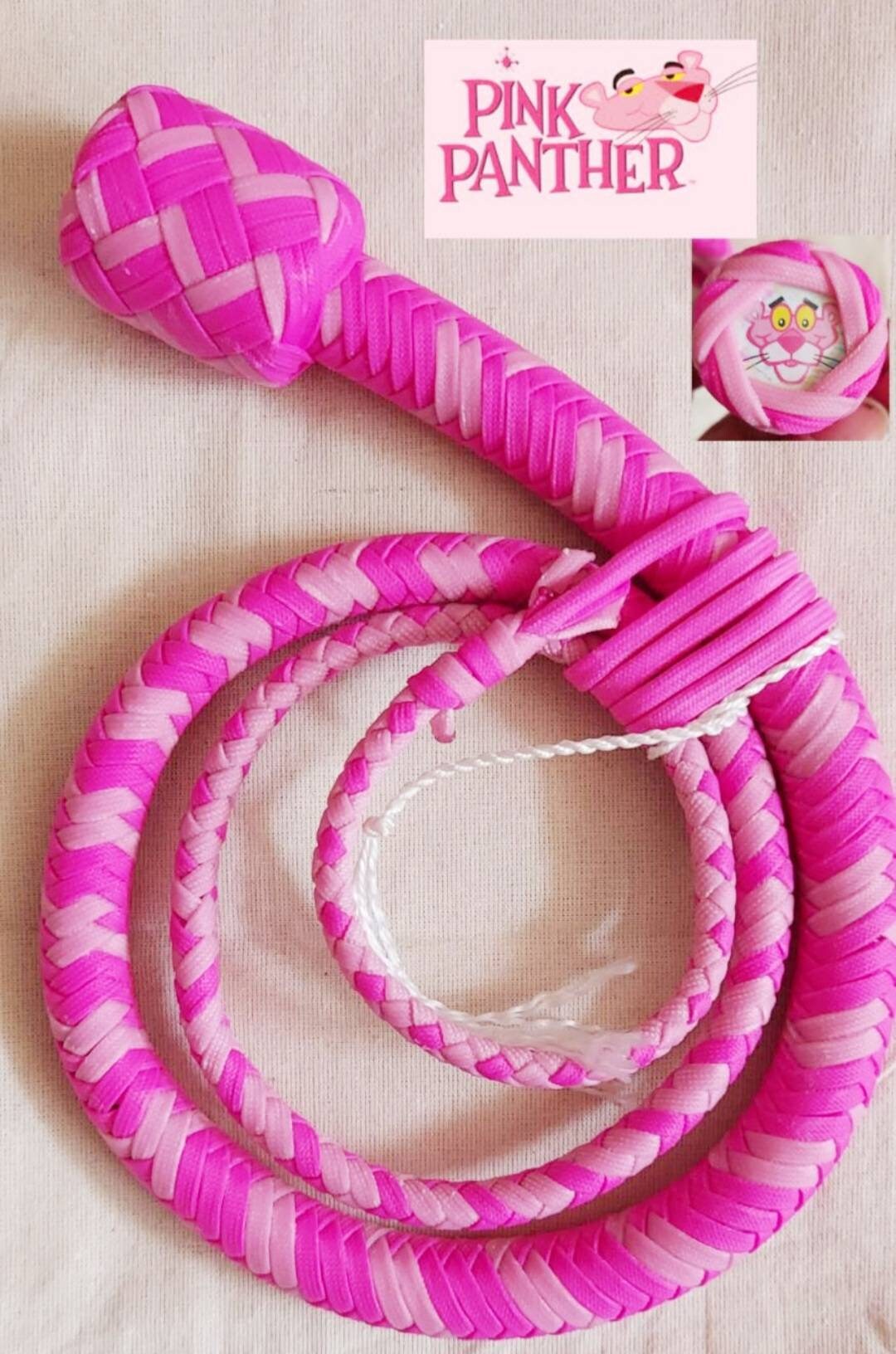 The Pink Panther Inspired Snake Whip 3.5ft Paracord Nylon Whip Waxed ...