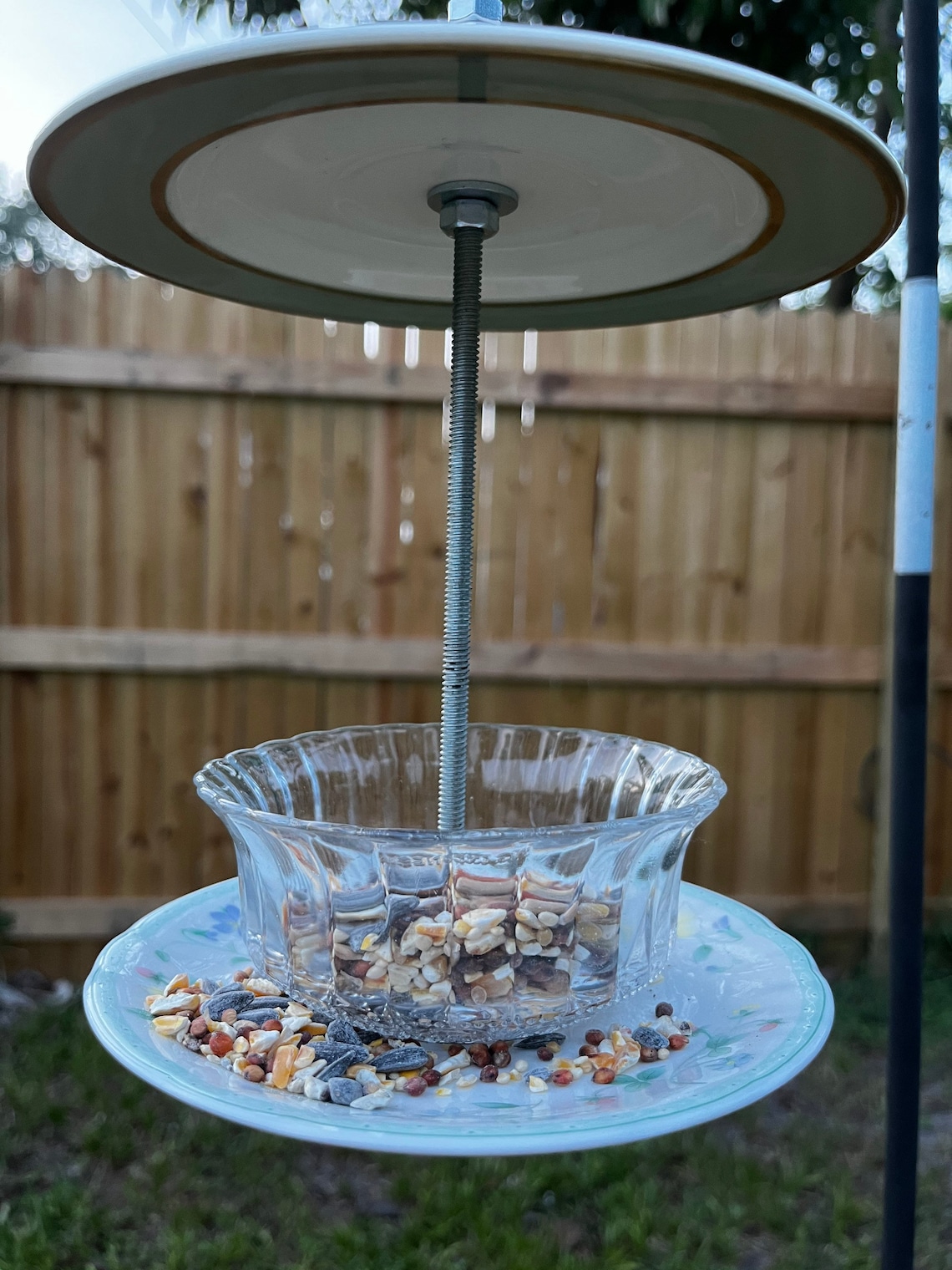 Precious Green Floral China Vintage Saucers and Crystal Glass - Etsy