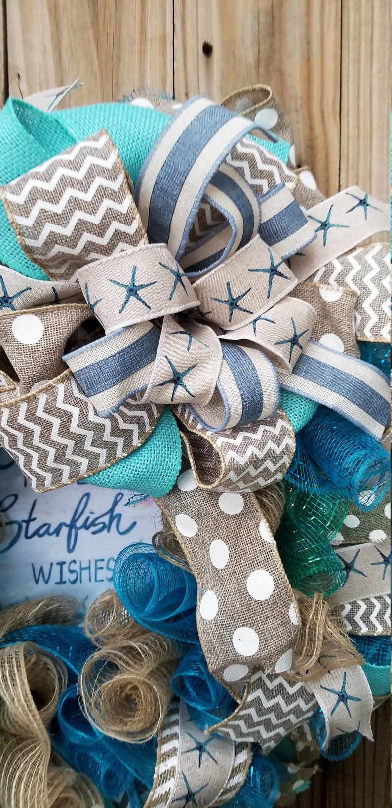 Beach House Summer Nautical Coastal Wreath Deco Mesh Front Door Home ...