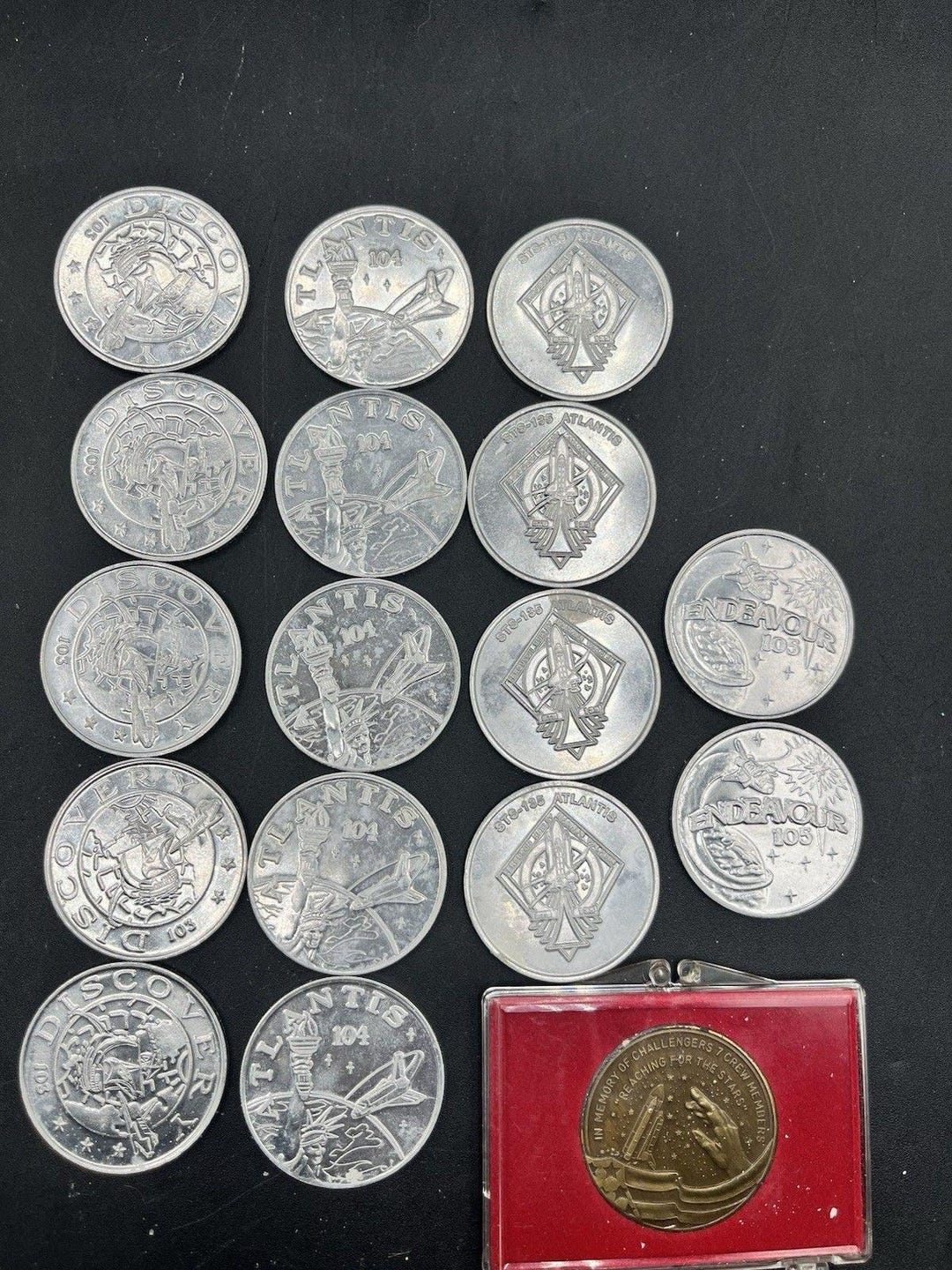 Lot of 17 - NASA Space Shuttle STS Souvenir Mission Coins ...