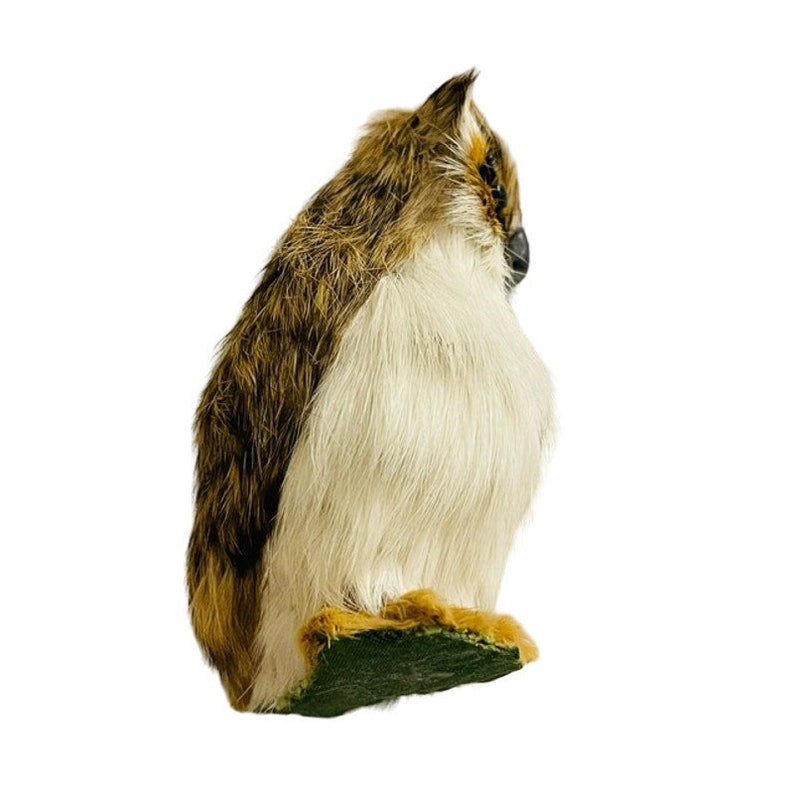 Realistic Faux? Fur Owl Possible Rabbit Fur Figurine Excellent ...