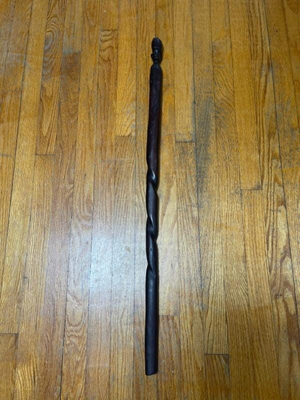African Head Hand Carved Wooden Walking Stick Dark Wood - Etsy