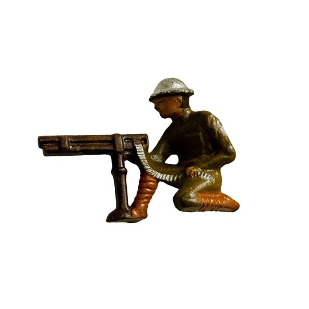 Barclay Manoil WW1 Typecast US Doughboy Machine Gunner Soldier - Etsy