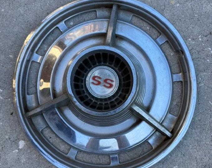 Single 1963 Chevy Impala SS Spinner Hubcap Chevrolet Super Sport Wheel ...