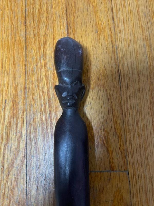 African Head Hand Carved Wooden Walking Stick Dark Wood - Etsy