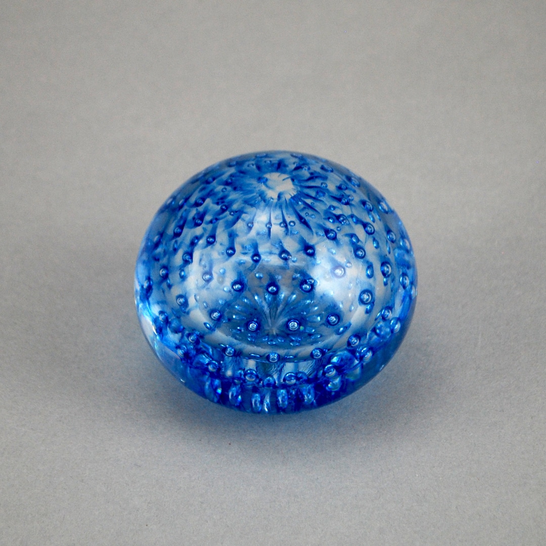 Hand Made Glass Paperweight - Etsy