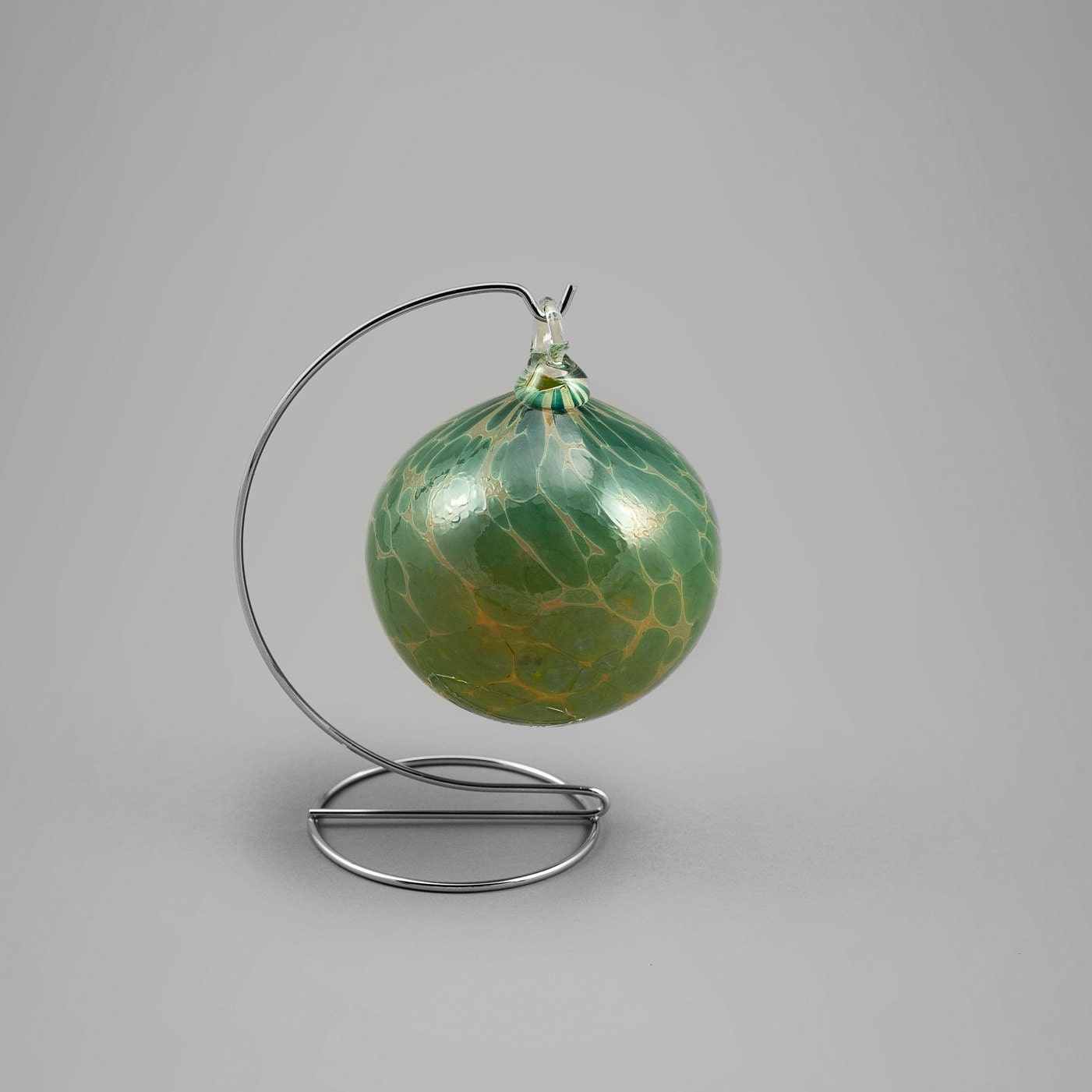 Hand Blown Glass Hanging Ornament Smooth Christmas Ornament | Etsy