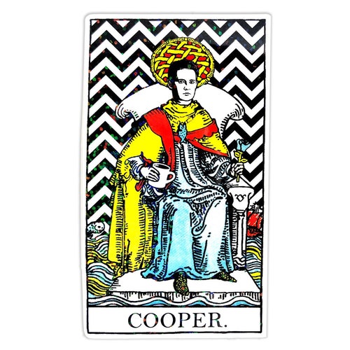 Agent Cooper Twin Peaks Tarot Sticker Twin Peaks Sticker - Etsy
