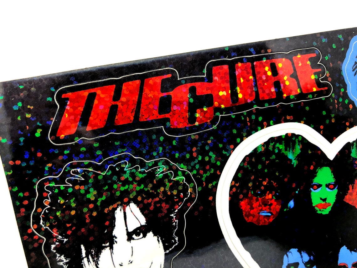 The Cure Glitter Sticker Sheet - the Cure Stickers - Robert Smith ...
