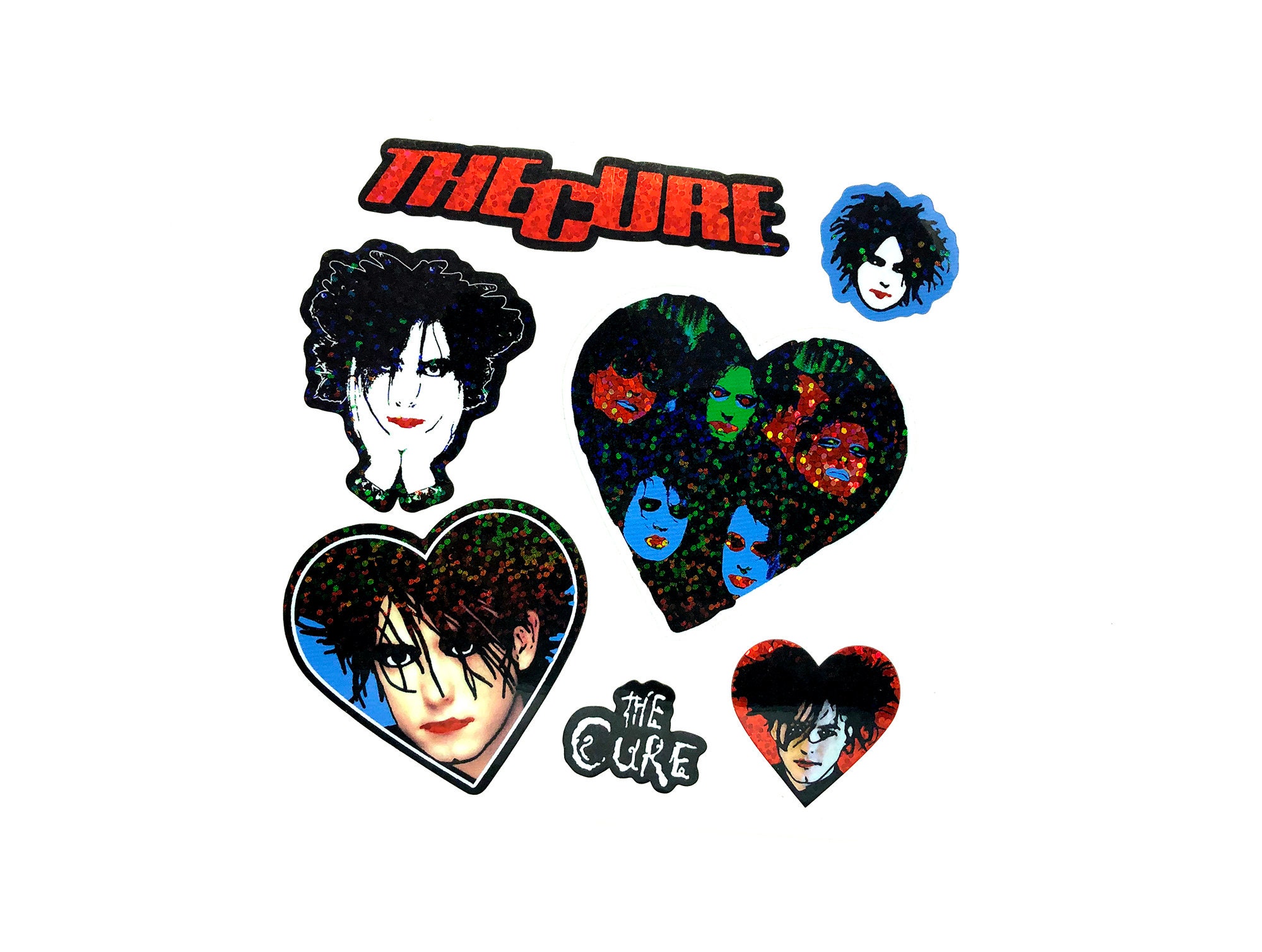 The Cure Glitter Sticker Sheet - the Cure Stickers - Robert Smith ...