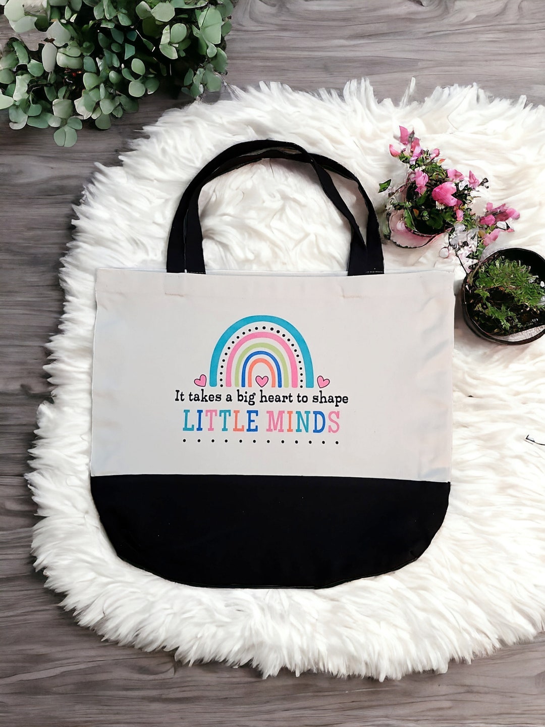 It Takes A Big Heart to Shape Little Minds Teacher Tote Bag | Teacher ...