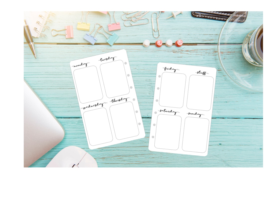 Filofax XL Pocket Inserts Printable - Etsy