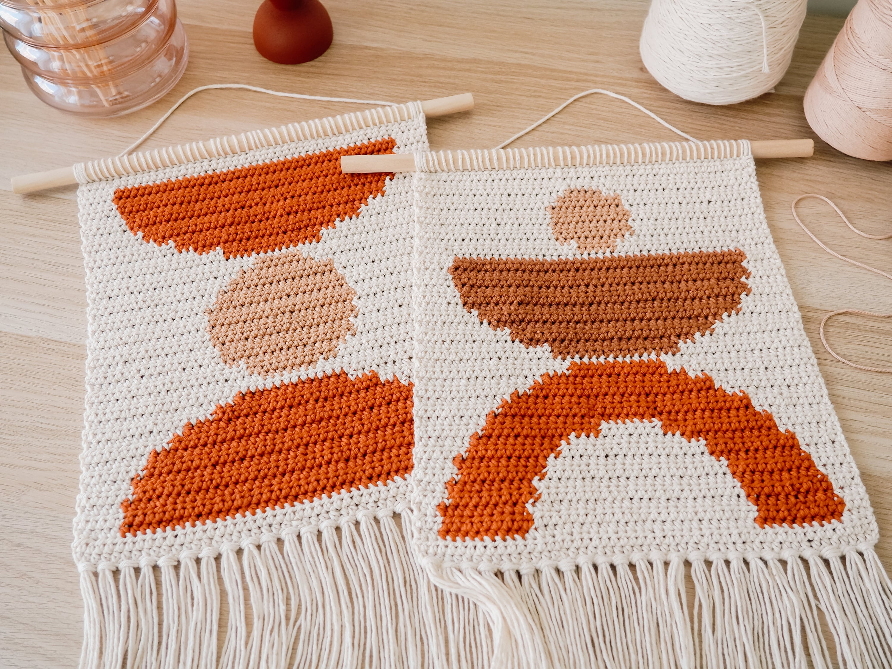 PDF CROCHET PATTERN Two Balance Wall Hangings Tapestry - Etsy