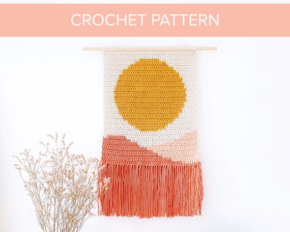 PDF CROCHET PATTERN Sun Wall Hanging Tapestry Decor Modern - Etsy