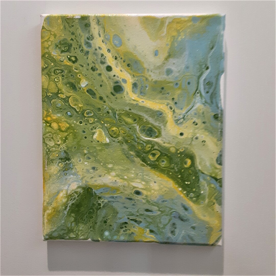 Acrylic Flow Art Green Flow - Etsy