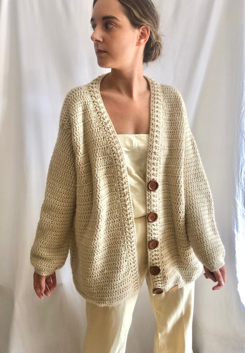 Oversize Cardigan Women, Beige Cardigan, Cottagecore Knitwear Women ...