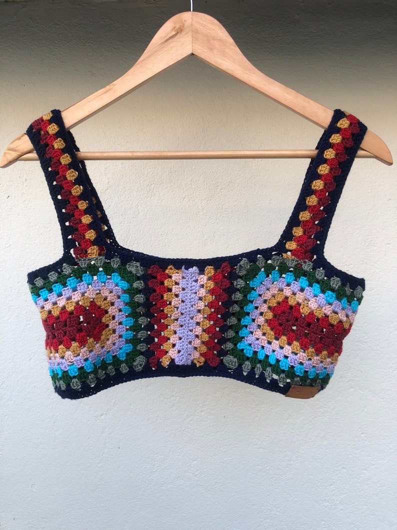 Granny square top granny tube Crochet tops crochet crop | Etsy
