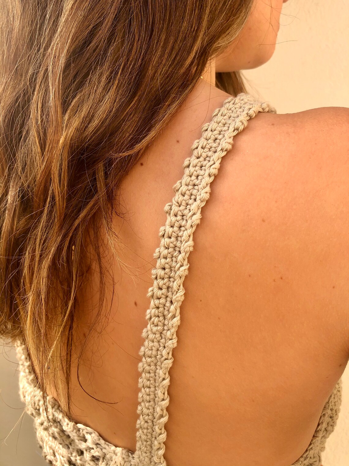 Boho Crop Top Bralette Top Beige Crochet Top Crochet Cotton | Etsy