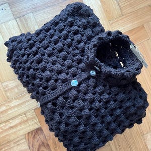 Floor Length Crochet Robe, Maria Callas Cardigan, Retro Cardigan ...