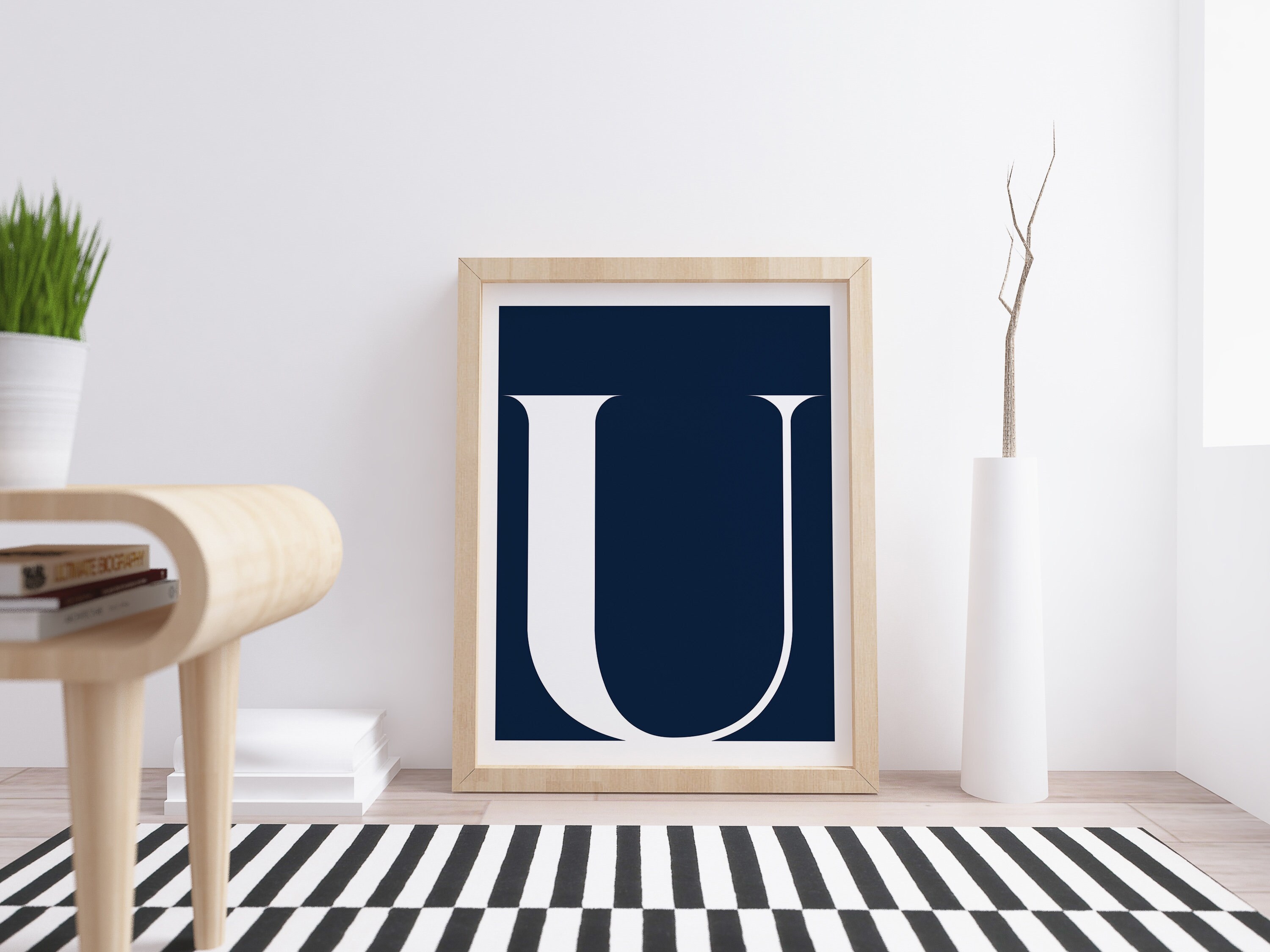 Letter "u", Printable Initial, Art Poster, Typography Poster, Wall Art ...