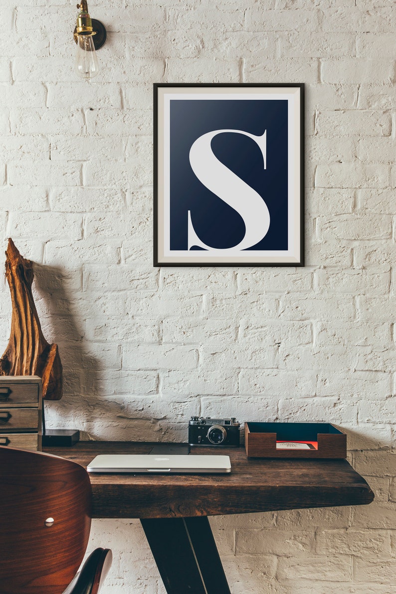 Letter "s", Printable Initial, Art Poster, Typography Poster, Wall Art ...
