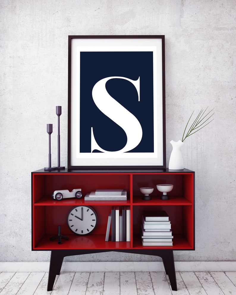 Letter "s", Printable Initial, Art Poster, Typography Poster, Wall Art ...