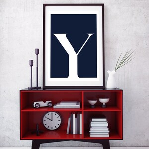 Letter y, Printable Initial, Art Poster, Typography Poster, Wall Art ...