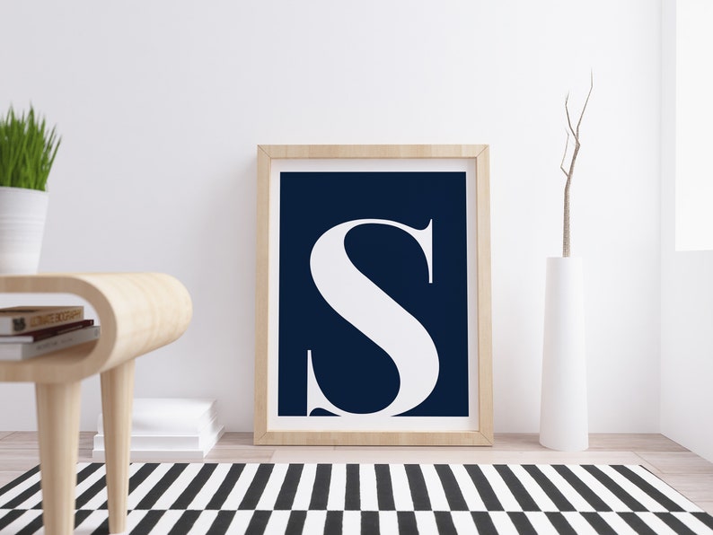Letter "s", Printable Initial, Art Poster, Typography Poster, Wall Art ...