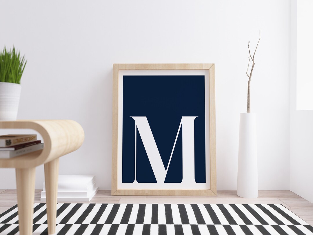 Letter "m", Printable Initial, Art Poster, Typography Poster, Wall Art ...