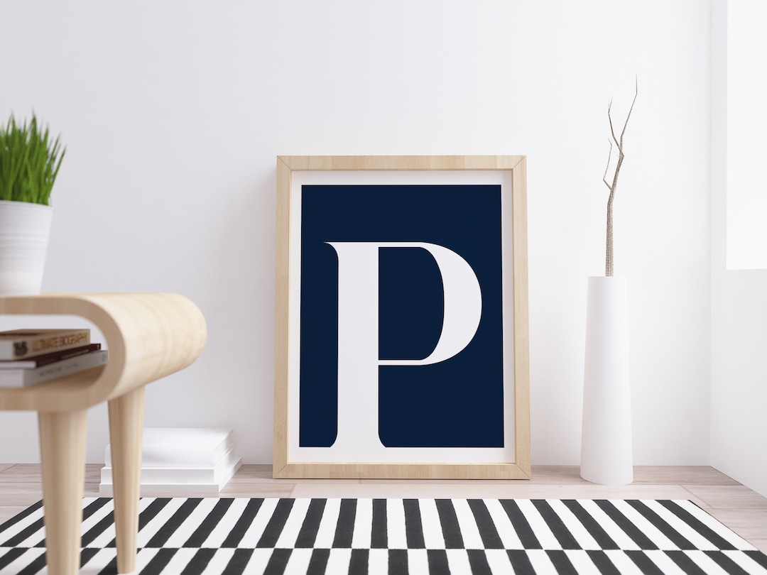 Letter "p", Printable Initial, Art Poster, Typography Poster, Wall Art ...