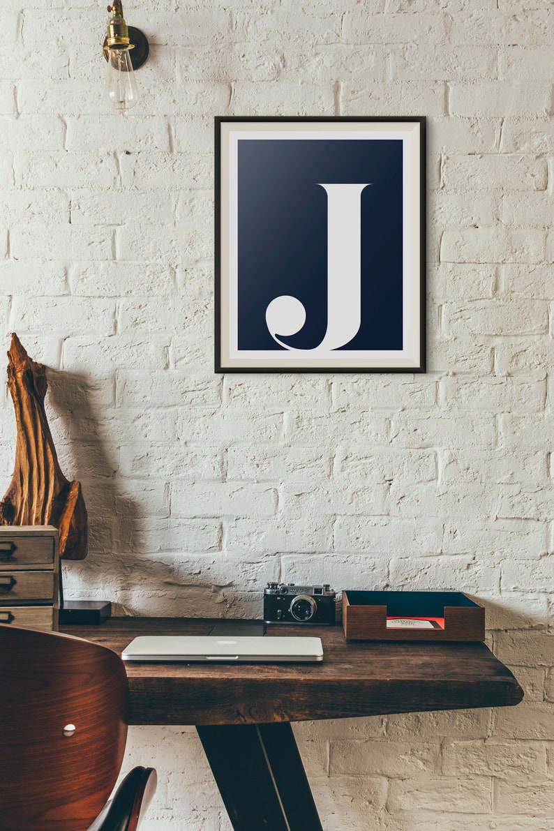 Letter "j", Printable Initial, Art Poster, Typography Poster, Wall Art ...