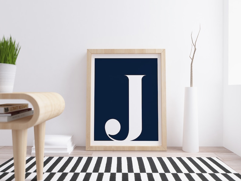 Letter "j", Printable Initial, Art Poster, Typography Poster, Wall Art ...