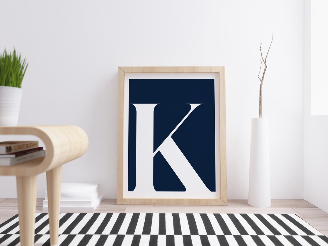 Letter "k", Printable Initial, Art Poster, Typography Poster, Wall Art ...