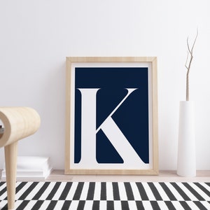 Letter k, Printable Initial, Art Poster, Typography Poster, Wall Art ...
