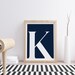 Letter k, Printable Initial, Art Poster, Typography Poster, Wall Art ...