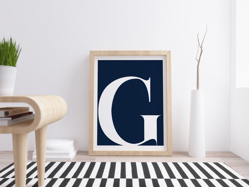 Letter "g", Printable Initial, Art Poster, Typography Poster, Wall Art ...