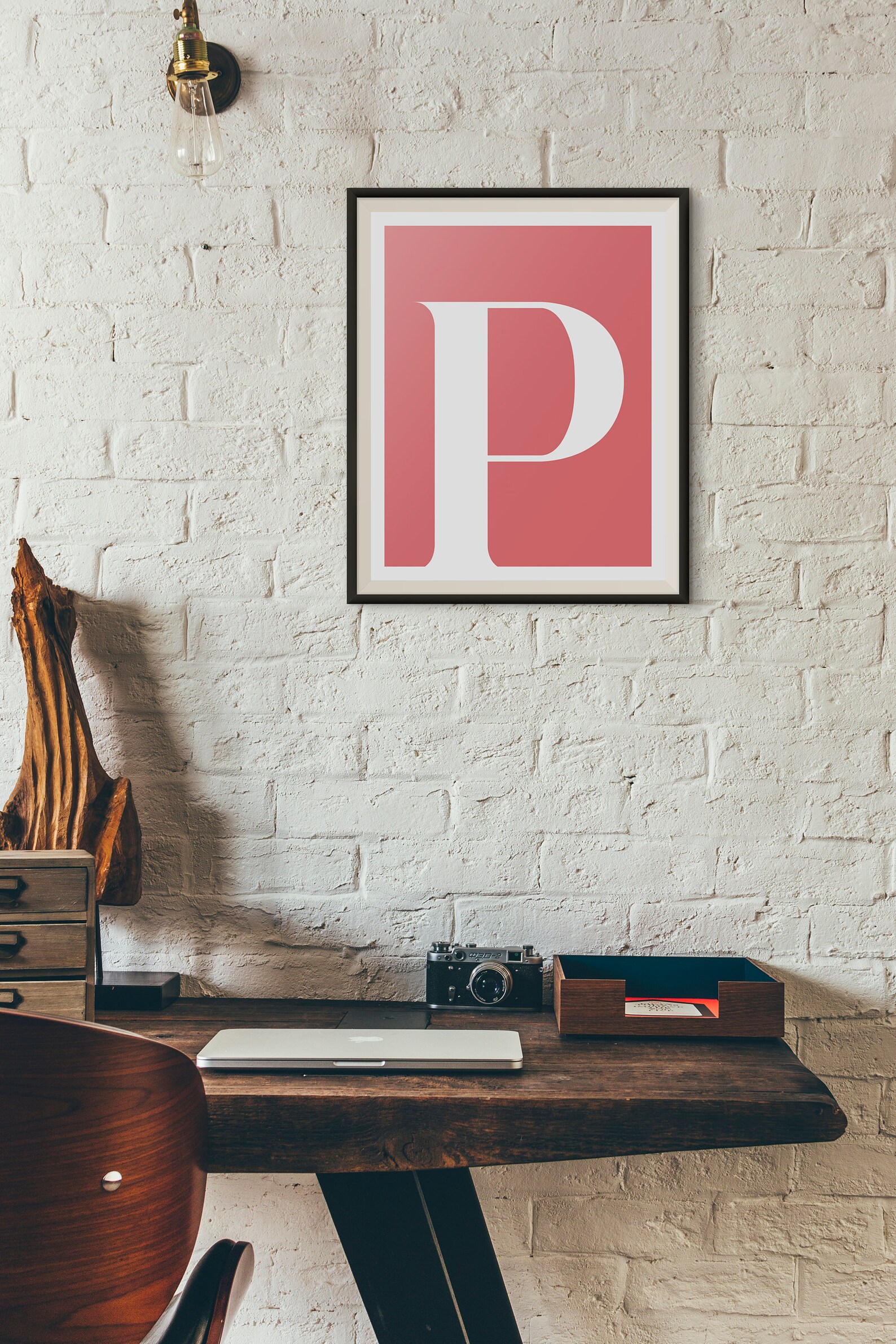 Letter P Printable Initial Art Poster | Etsy