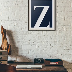 Letter z, Printable Initial, Art Poster, Typography Poster, Wall Art ...