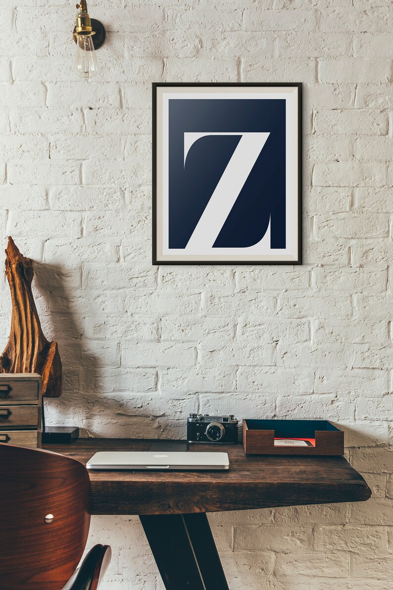 Letter z, Printable Initial, Art Poster, Typography Poster, Wall Art ...