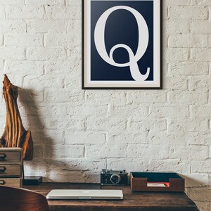 Letter q, Printable Initial, Art Poster, Typography Poster, Wall Art ...