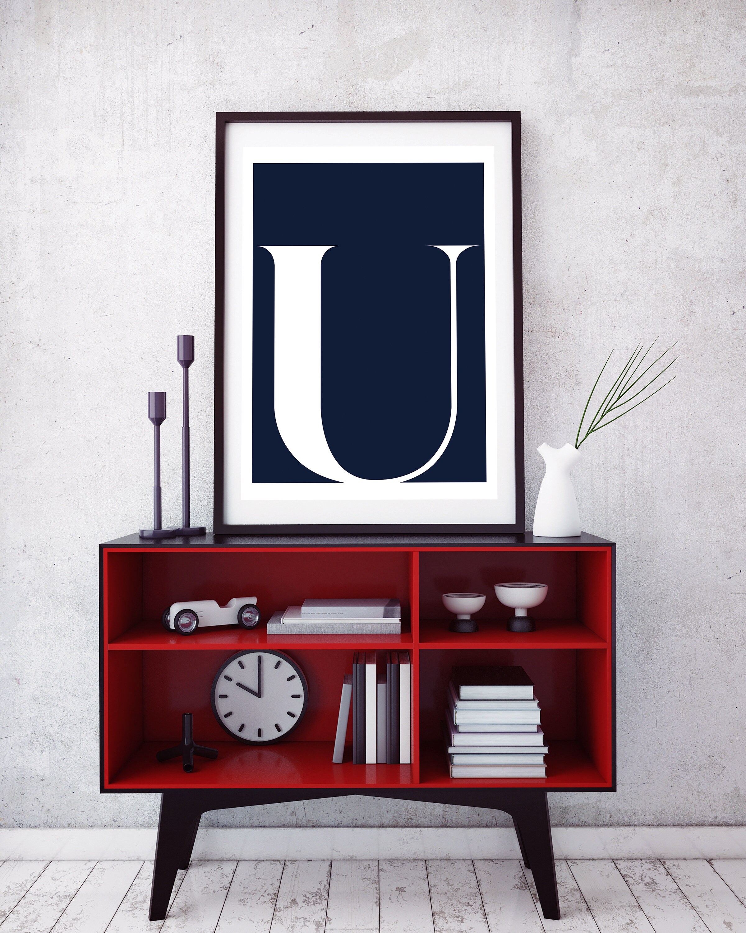 Letter "u", Printable Initial, Art Poster, Typography Poster, Wall Art ...