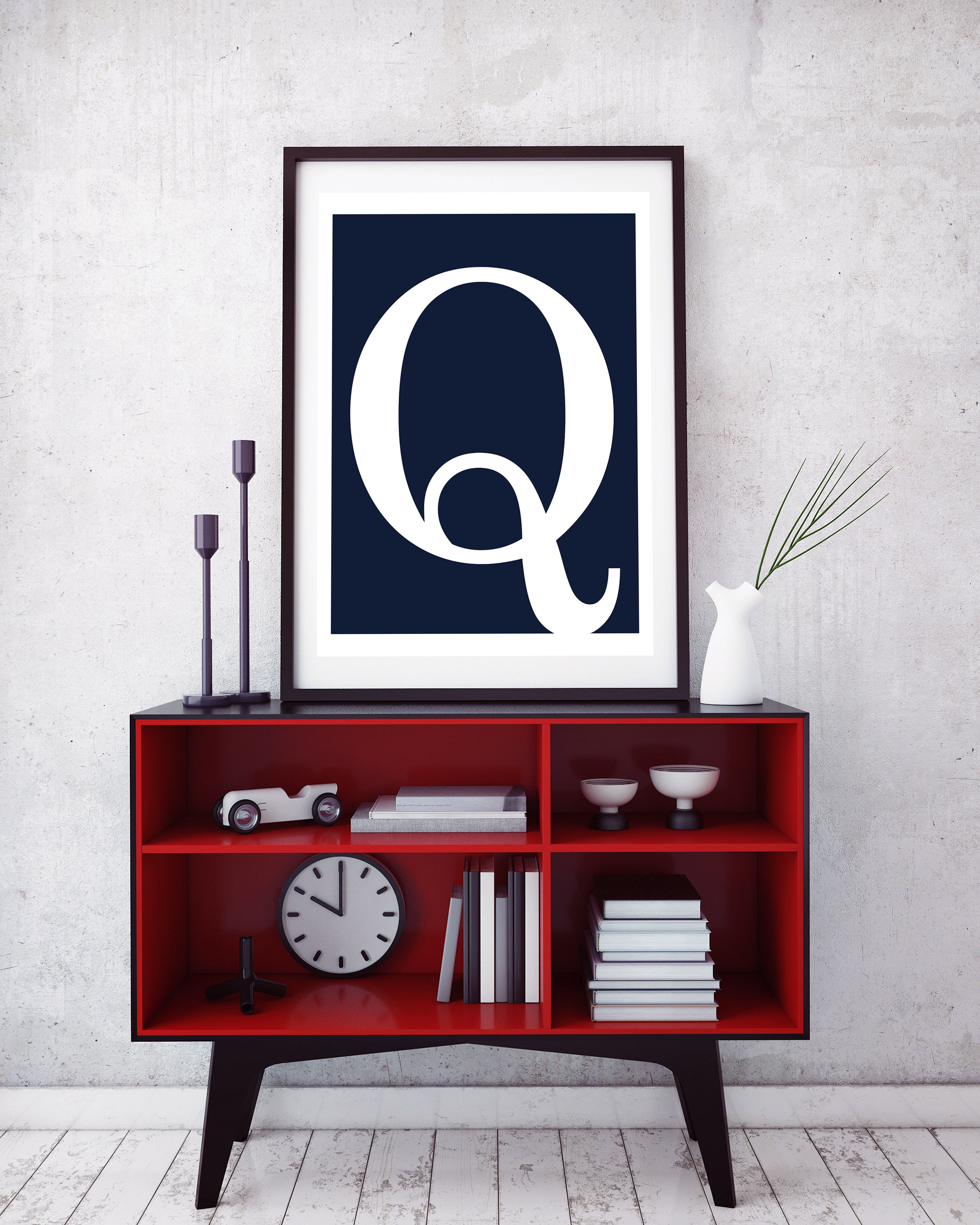 Letter "q", Printable Initial, Art Poster, Typography Poster, Wall Art ...