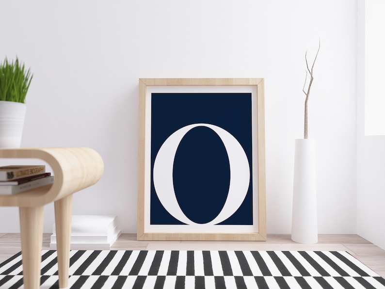 Letter "o", Printable Initial, Art Poster, Typography Poster, Wall Art ...