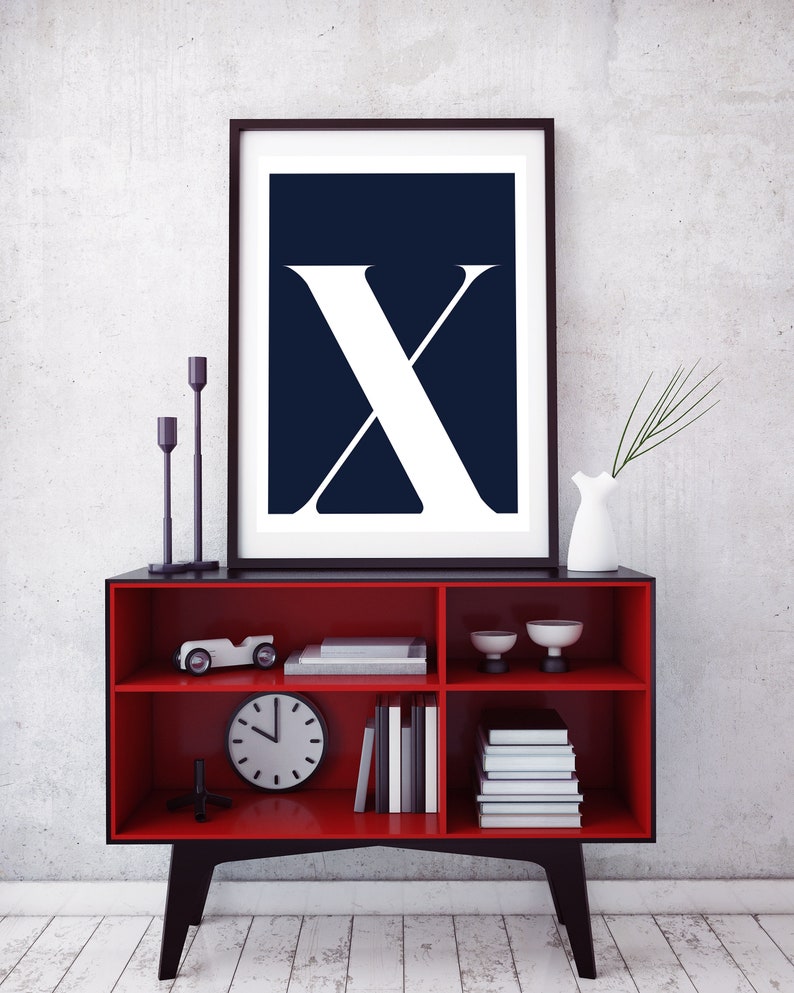 Letter "x", Printable Initial, Art Poster, Typography Poster, Wall Art ...