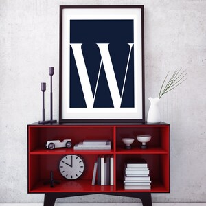 Letter "w", Printable Initial, Art Poster, Typography Poster, Wall Art ...