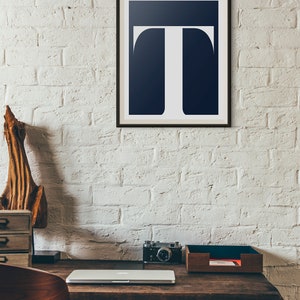 Letter "t", Printable Initial, Art Poster, Typography Poster, Wall Art ...