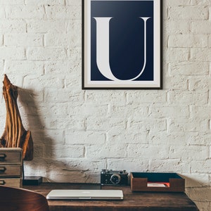 Letter u Printable Initial Art Poster - Etsy
